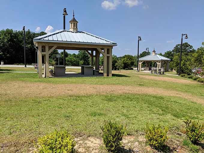 Rest stops in Alabama understand that a proper welcome includes shade, seating, and Southern charm in abundance.