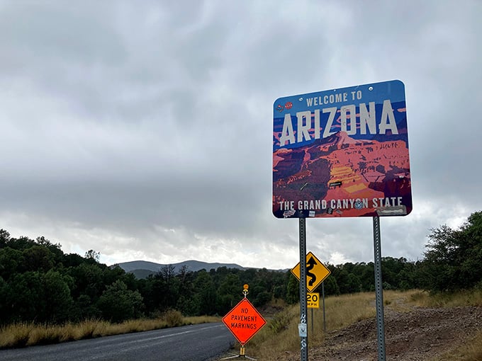 Route 78 offers its own particular brand of desert welcome, complete with mountains that know how to frame a scene.