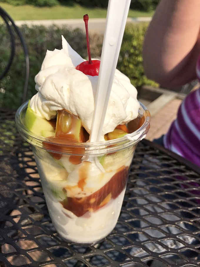 The Caramel Apple Sundae captures autumn in a cup, making you crave fall even in peak summer.