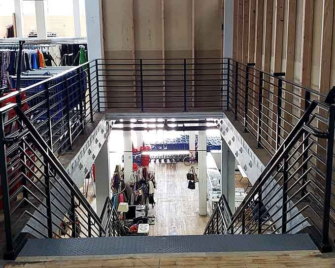 Those stairs lead to even more treasures, because apparently one floor of bargains just wasn't enough.