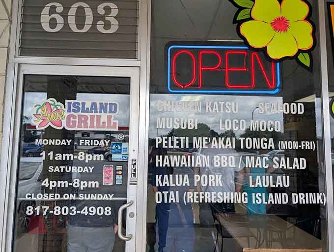 Store hours posted clearly, so you can plan your escape to the islands without the hassle of airport security lines.