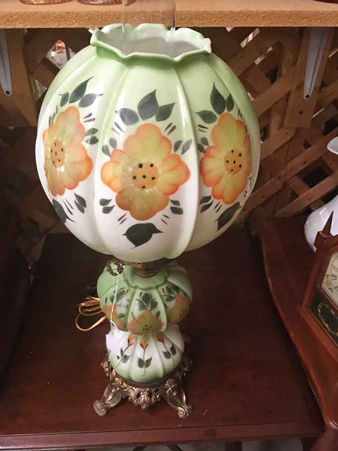 Hand-painted lamps like this one prove that functional lighting can also be a conversation starter in any room.