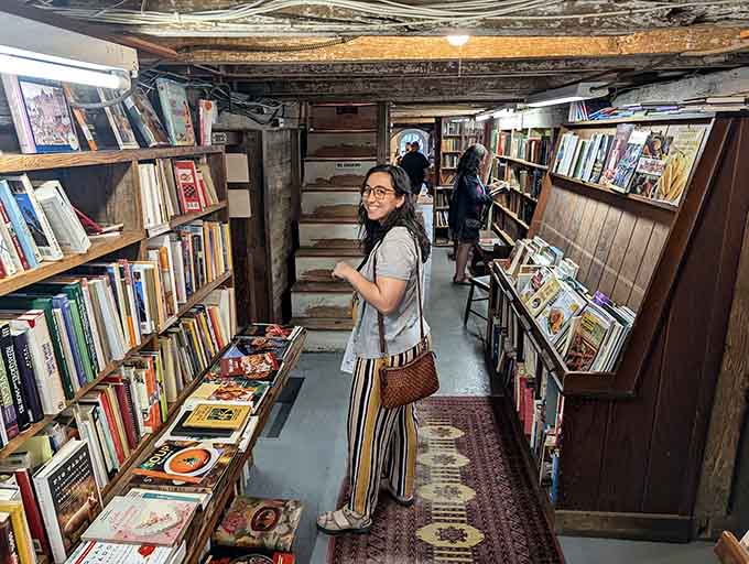 Fellow book lovers navigating the stacks, united in the quest for literary treasure and bargains.