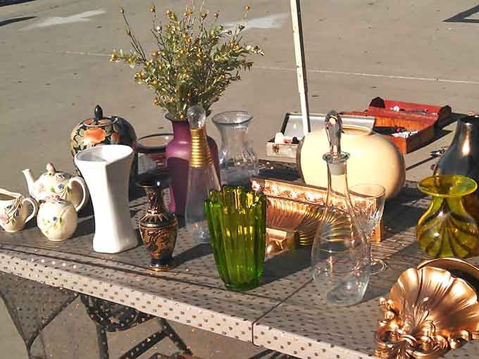 Vintage glassware and decorative pieces gleam in the sunlight, waiting to class up your home without breaking the bank.