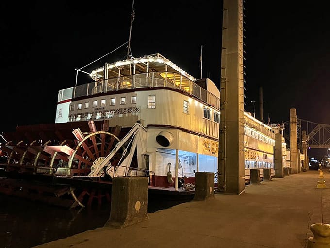 When the Belle lights up at night, she glows like a jewel on the water, timeless and magnificent.