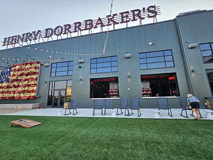 When a building proudly displays its name like this, you know they're confident about what's happening inside those doors.