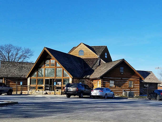 This log building houses more authentic Kentucky craftsmanship than most people see in a lifetime of mall visits.