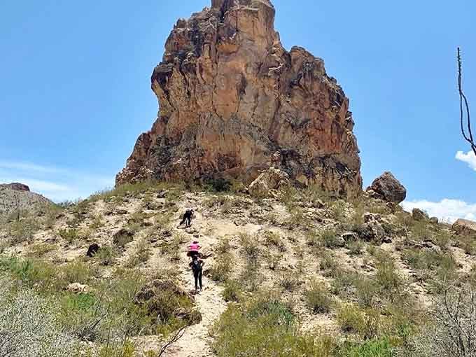 Volcanic rock formations create hiking trails that feel more like exploring another planet than Texas terrain.