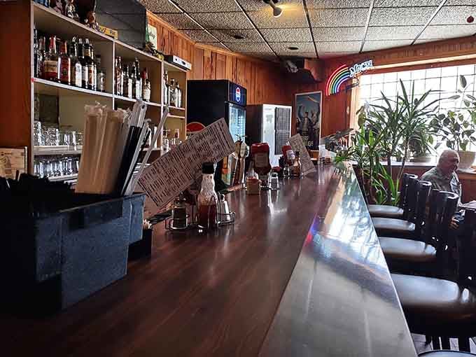 The bar at Big Jim's has seen more good conversations than a therapist's couch and serves better drinks too.