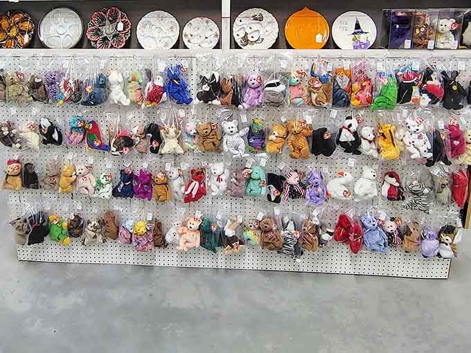 An entire wall of Beanie Babies reminds us all of that collecting craze we swore would fund retirement.
