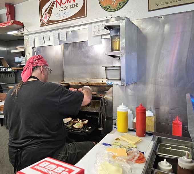The grill where magic happens daily, transforming simple ingredients into memories that last for generations.
