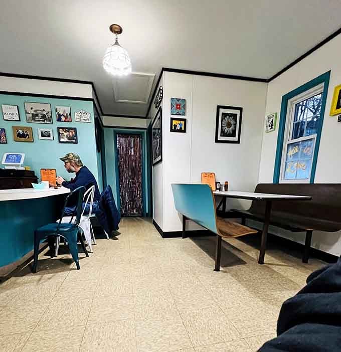 Clean, inviting dining spaces with family photos on the walls remind us that good food builds lasting memories.