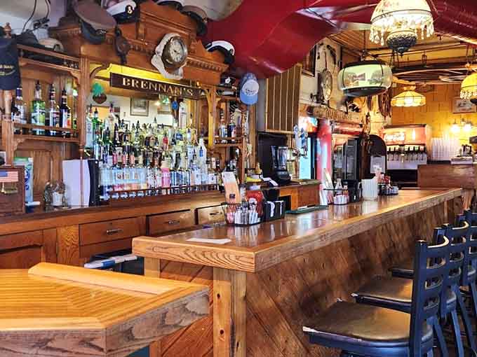 This bar setup has more character than most people's entire personality, accumulated through decades of stories.