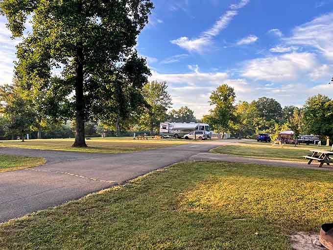 RV camping here means waking up to views that make you forget you're still technically in civilization.