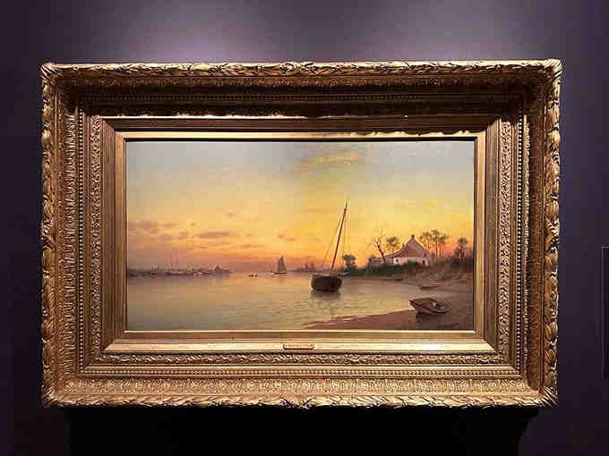 This serene maritime scene captures light and atmosphere so perfectly, you can practically feel the evening breeze.