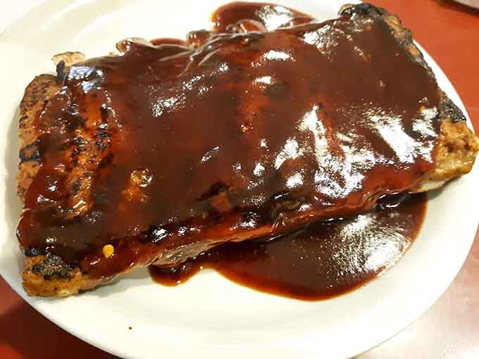 These ribs are slathered in sauce and ready to make you forget every diet you've ever attempted.