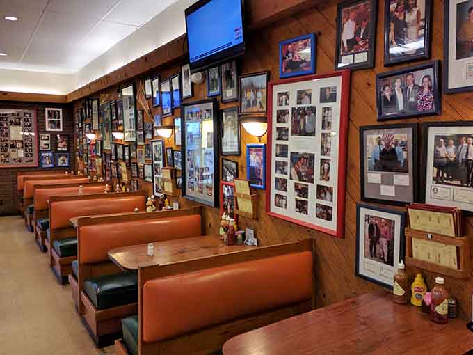 Walls covered in photos and memories remind you that great barbecue builds community, one plate at a time.
