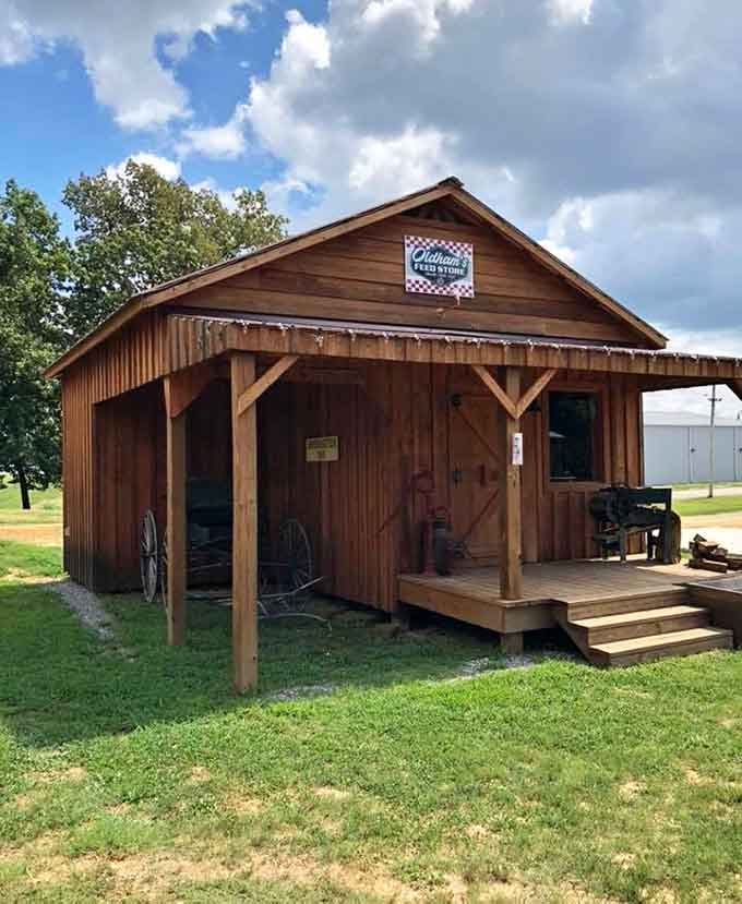 Oldham's Fred Store showcases classic frontier retail architecture, where general stores once served as community hubs and supply centers combined.