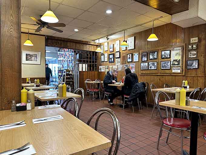 Tables wait patiently for the lunch rush, ready to host conversations, celebrations, and the kind of meals that become cherished weekly traditions.