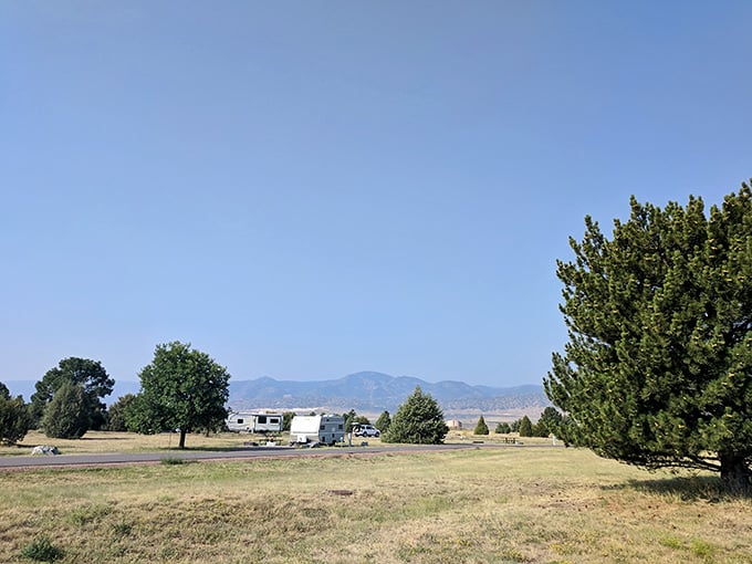 Open spaces and mountain backdrops create the kind of camping real estate agents dream about nightly.