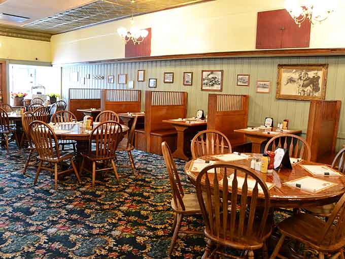 Dining rooms this spacious and inviting make you want to linger over coffee and conversation for hours.