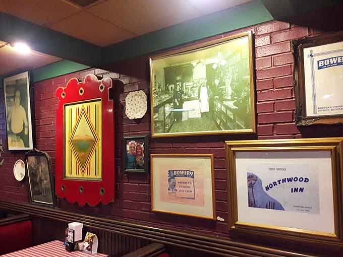 Vintage memorabilia and local history line the walls, telling stories of decades spent serving this community with pride.