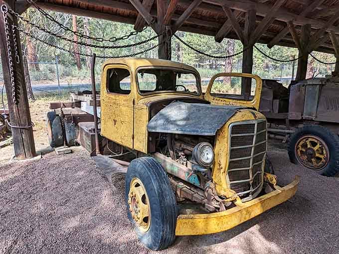 This battered beauty hauled loads that would make modern safety inspectors reach for their citation pads.