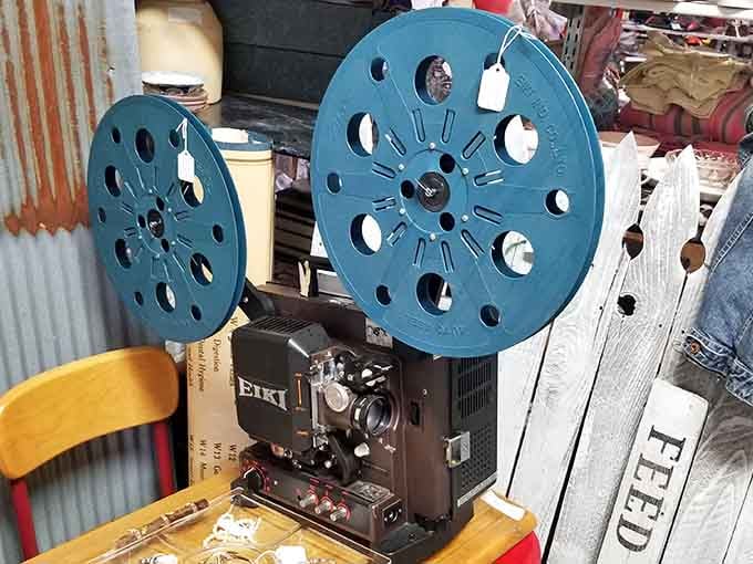 Vintage film projectors remind us when home movies required actual effort and patience to enjoy together.