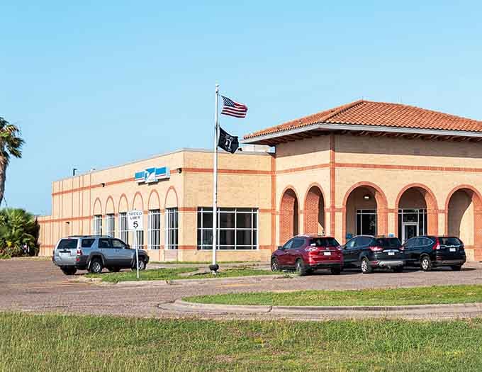 Even the post office looks charming here, which says something about a city's commitment to aesthetics.