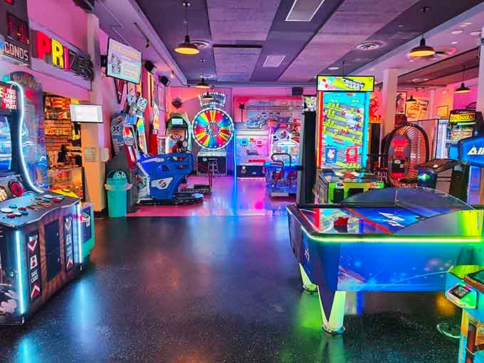 The arcade area where you can work off approximately three french fries worth of calories while having actual fun.