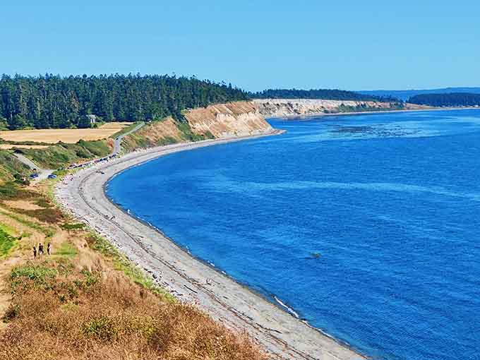 Ebey's Landing stretches along the coastline, offering views so stunning they almost distract you from thinking about lunch.
