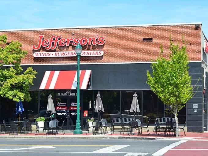 Jefferson's offers casual dining on a patio where you can actually afford to eat out more than once monthly.