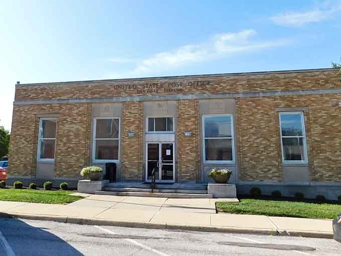 The post office building represents an era when even utilitarian structures received thoughtful design and community pride in construction.