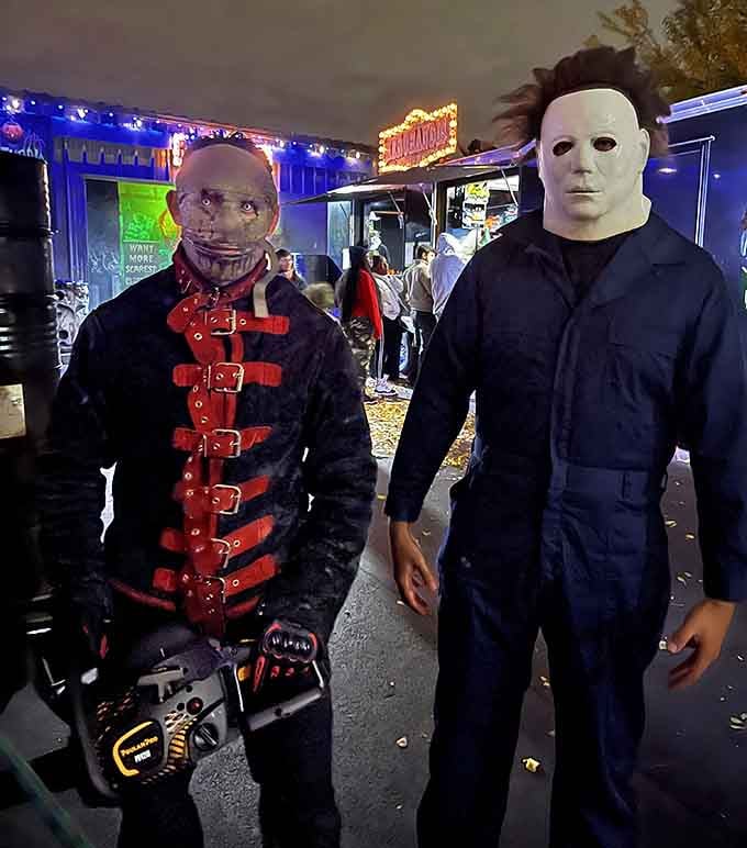 Some masks are iconic for a reason, and this one still makes people walk faster in parking lots.