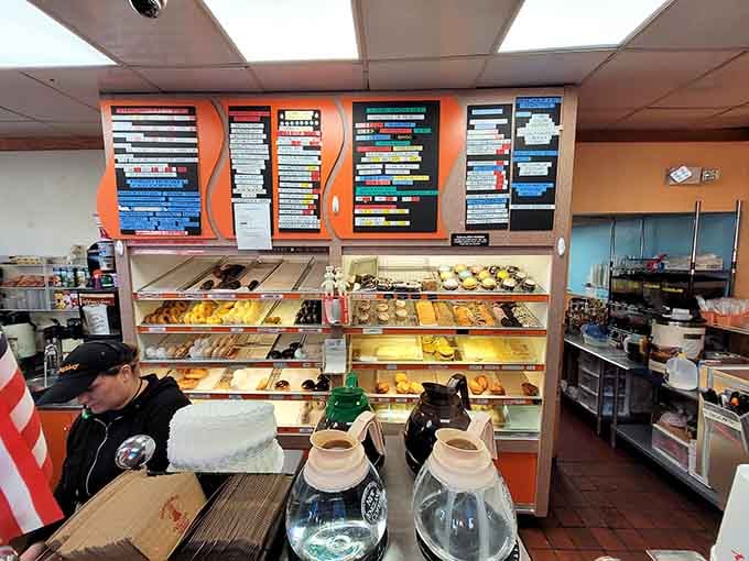 The counter area where dreams are ordered and delicious realities are delivered with friendly efficiency and care.