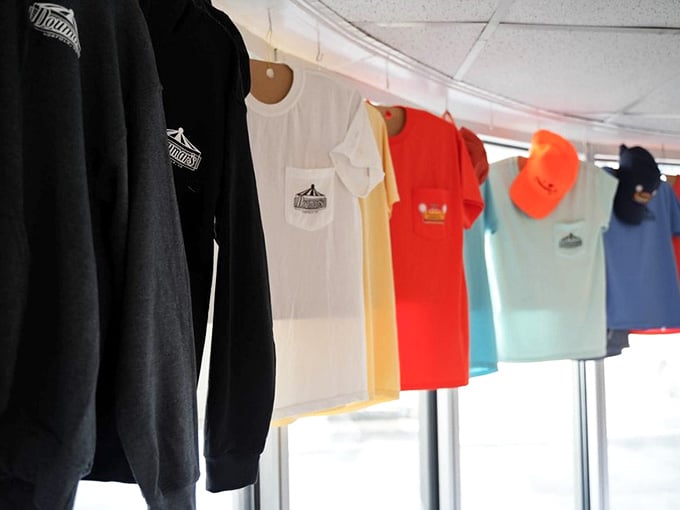 Doumar's merchandise hanging proudly, because when you find something this special, you want to take a piece home.