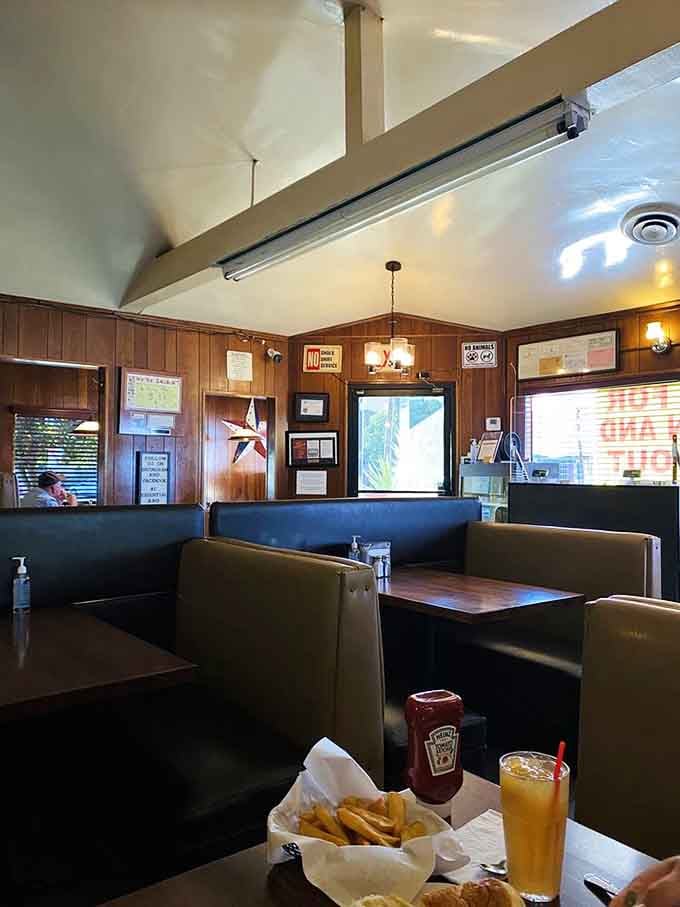 Classic booth seating where countless barbecue lovers have settled in for memorable meals and meat-induced happiness.