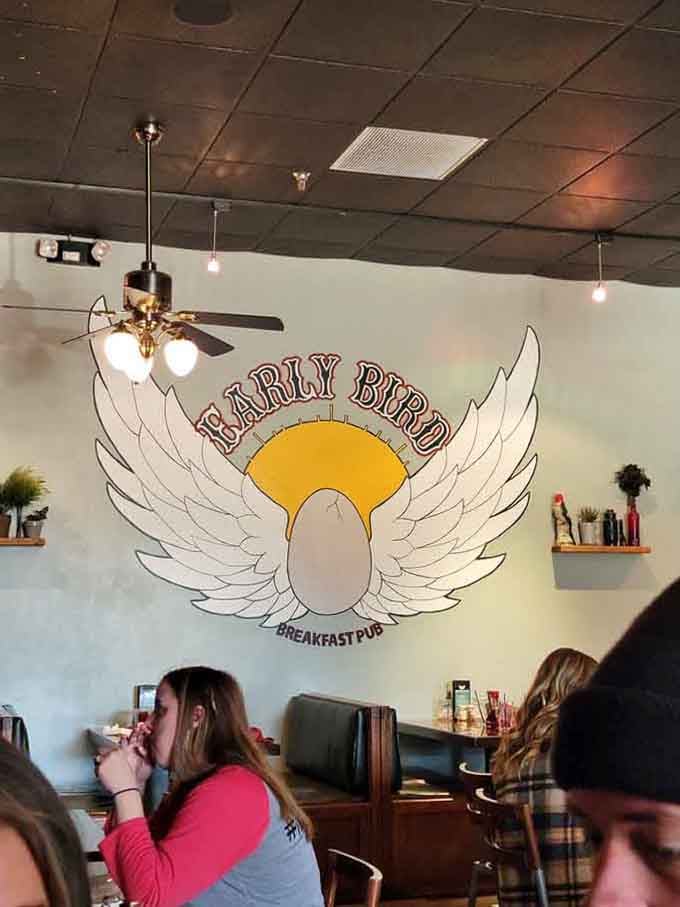 That Early Bird logo on the wall isn't just decor, it's a mission statement with wings.