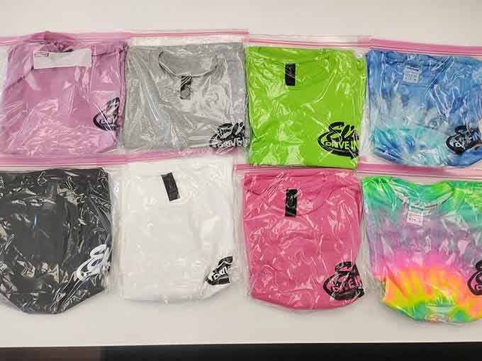 El's merchandise in every color imaginable, because sometimes you need to wear your burger loyalty proudly.