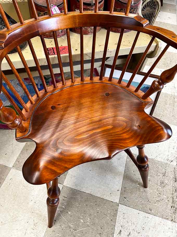 This Windsor-style chair has survived longer than most marriages and looks better for the journey.