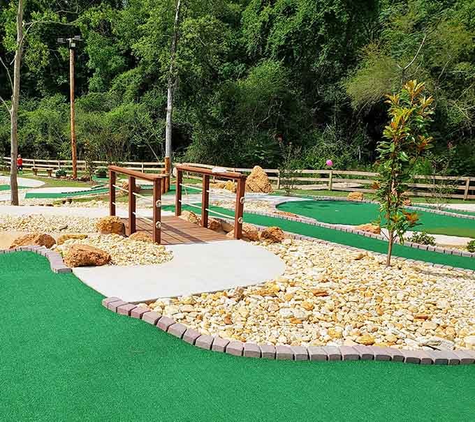 These sturdy wooden bridges aren't just functional; they're Instagram-worthy architectural elements that elevate the entire experience.