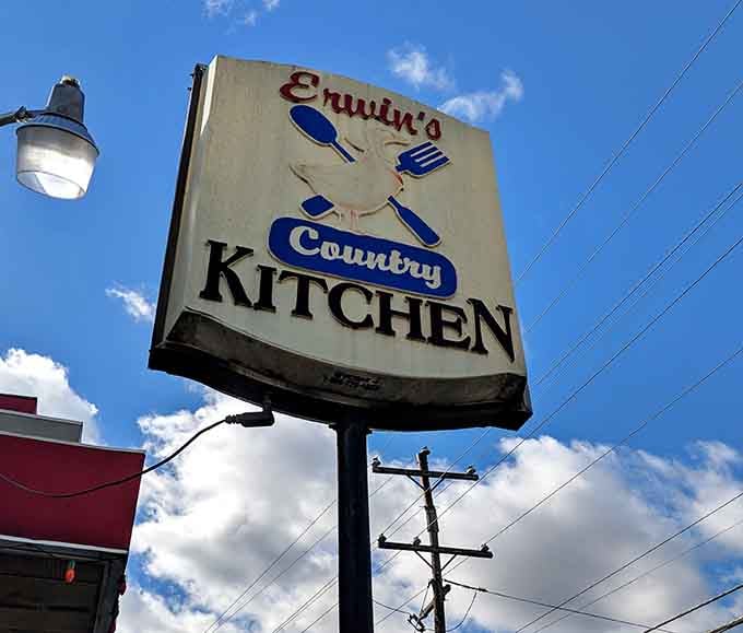 That vintage sign with the cheerful bluebird has been guiding hungry travelers to this hidden gem for years.