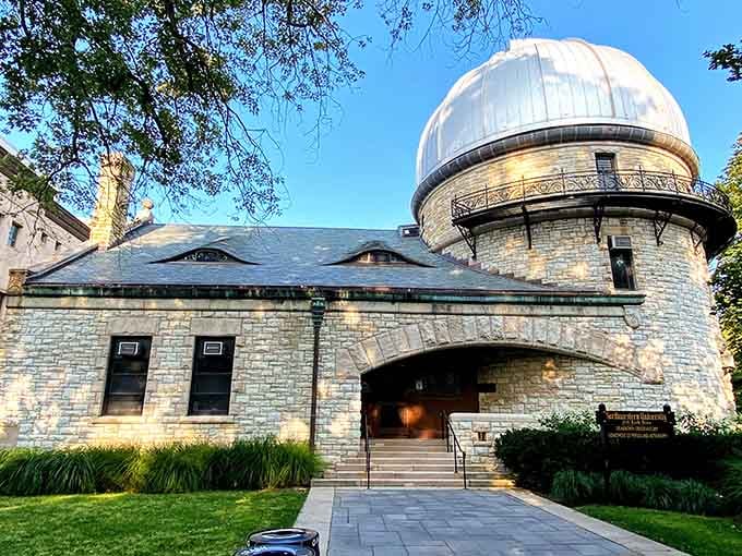 Dearborn Observatory's dome promises stargazing adventures that connect you to the cosmos from solid Midwestern ground.