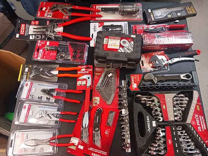 Tools organized with precision that would make any handyman's heart skip a beat with pure excitement.