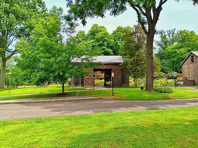 Even the outbuildings on the property have that rustic New England charm that photographers and painters equally adore today.