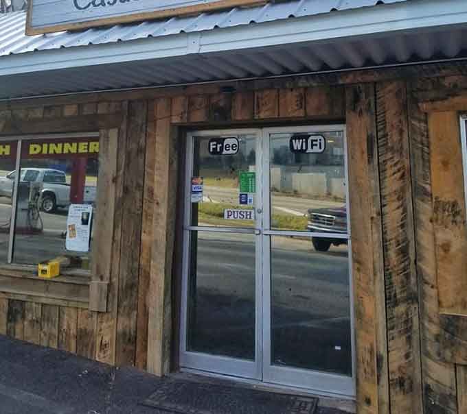 Free WiFi advertised on the door, though you'll be too busy eating to scroll through your phone anyway.