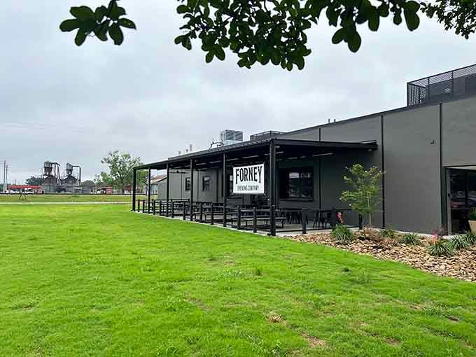 Forney Brewing Company offers craft beer and outdoor seating for when you need a break.