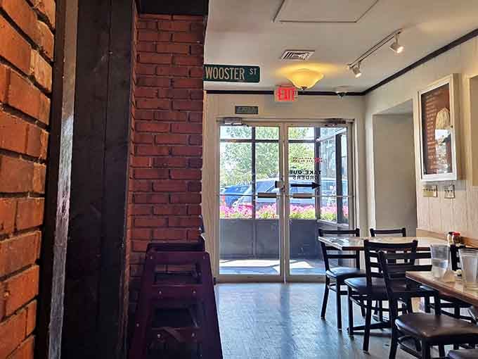 That exit view with the Wooster Street sign reminds you exactly where this magic happens, right in New Haven's heart.