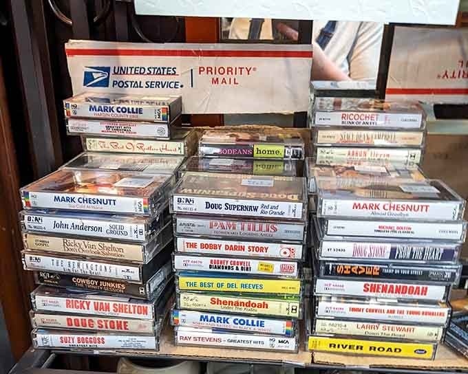 Cassette tapes stacked high remind us when rewinding was a legitimate concern and mixtapes meant something special.