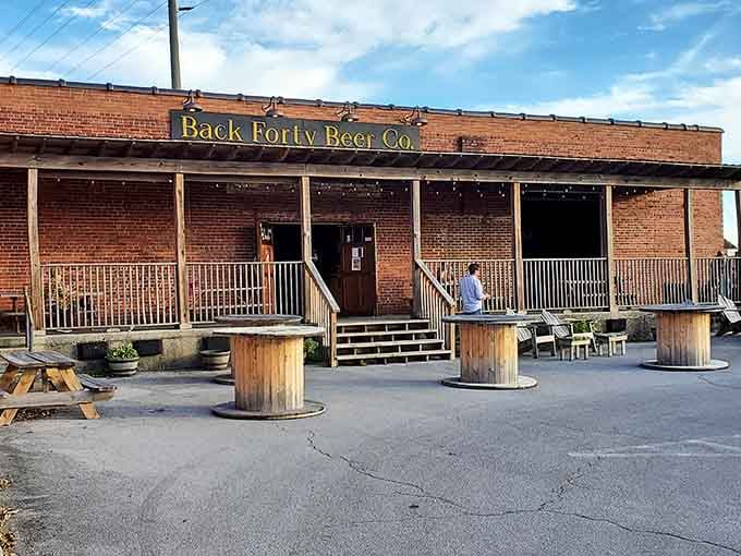 Back Forty Beer Company serves craft brews on a patio where relaxation doesn't require selling your firstborn child.